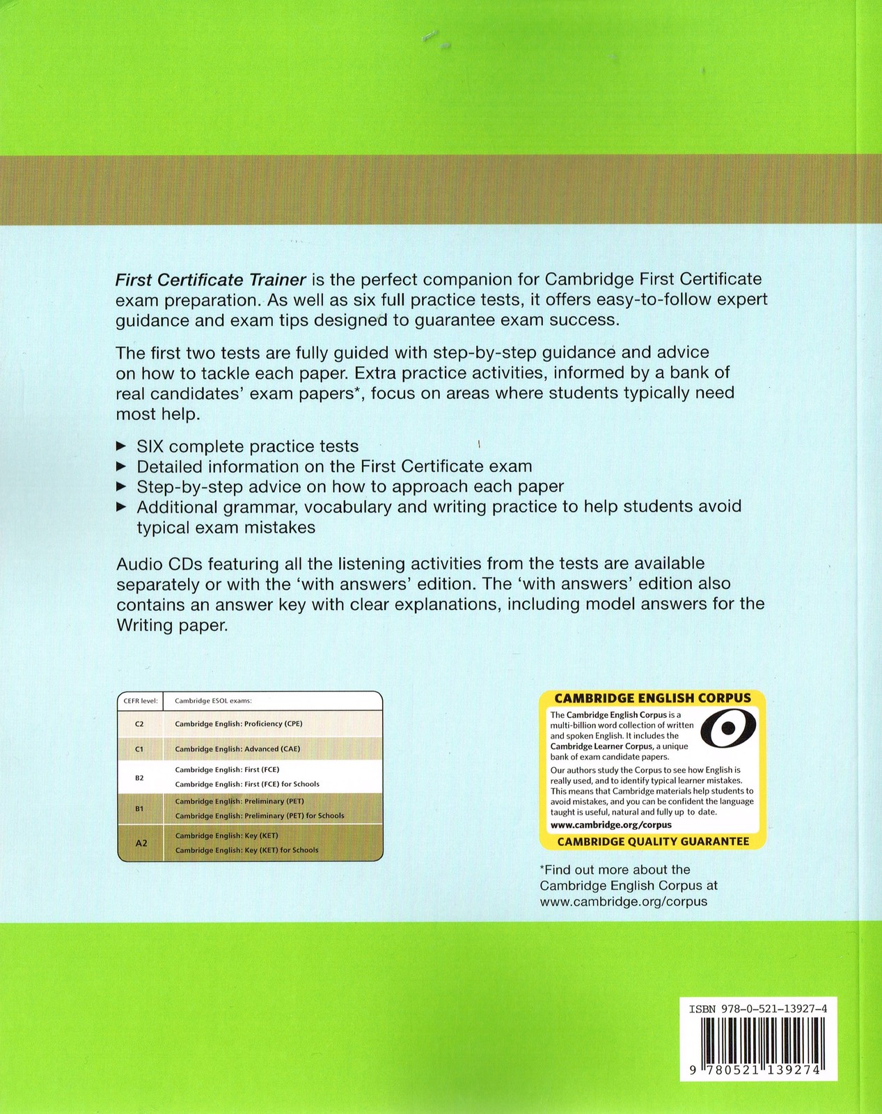 Cambridge FIRST CERTIFICATE FCE TRAINER Six Practice Tests WITHOUT cambridge-first-certificate-fce-trainer-six-practice-tests-without