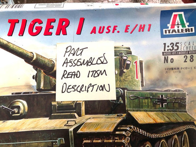 ITALERI 1:35 scale WW2 TIGER 1 TANK Ausf.E/H1 MODEL KIT *PART ASSEMBLY ...