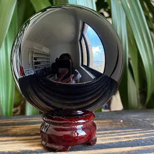 1.98LB Natural Obsidian Crystal Ball Spiritual Healing Specimen | eBay