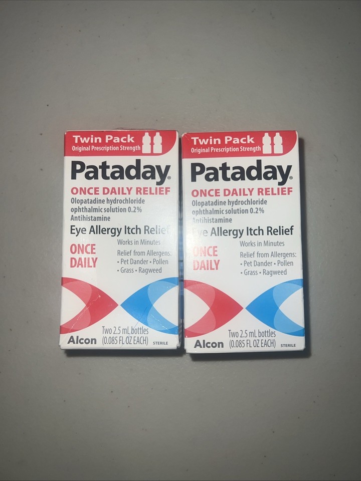 2x Pataday Once Daily Relief Eye Drops Twin Pack Expires 07/2026+ | eBay