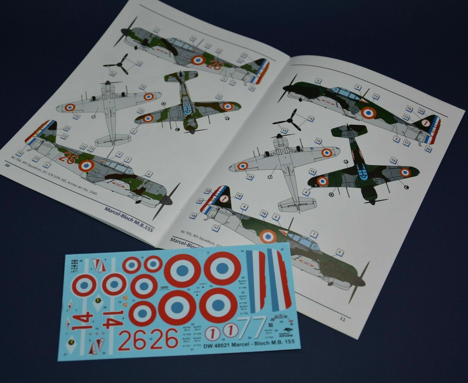 Dora Wings 48021 Bloch MB.155C.1, Airplane plastic model kit scale 1/48 ...