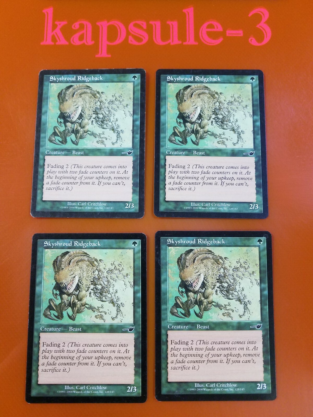 4x Skyshroud Ridgeback | Nemesis | MTG Magic Cards | eBay