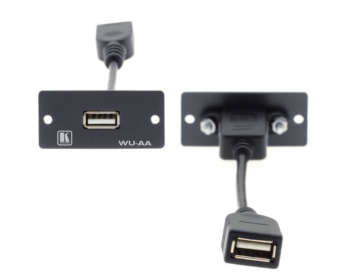 Kramer WU-AA Wall Plate Insert, USB Wall Plate Insert (A/A) - GRAY | eBay