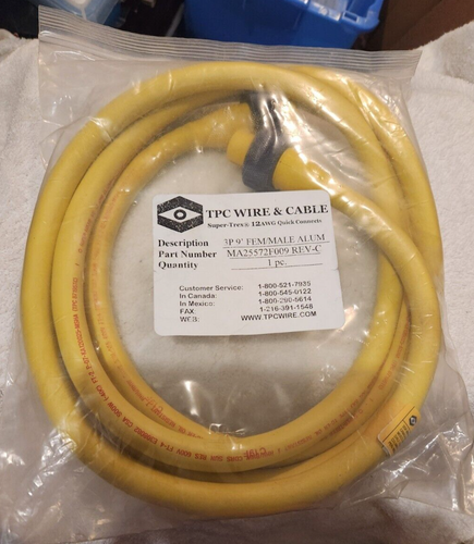 TPC Wire MA25572F009 Super-Trex 12 AWG, 3P 9' Fem / Male Alum Rev C ...