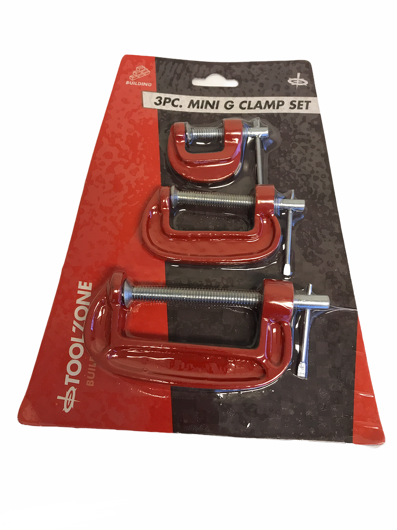 Toolzone Mini G Clamp Set - Red, Pack of 3 online kaufen | eBay