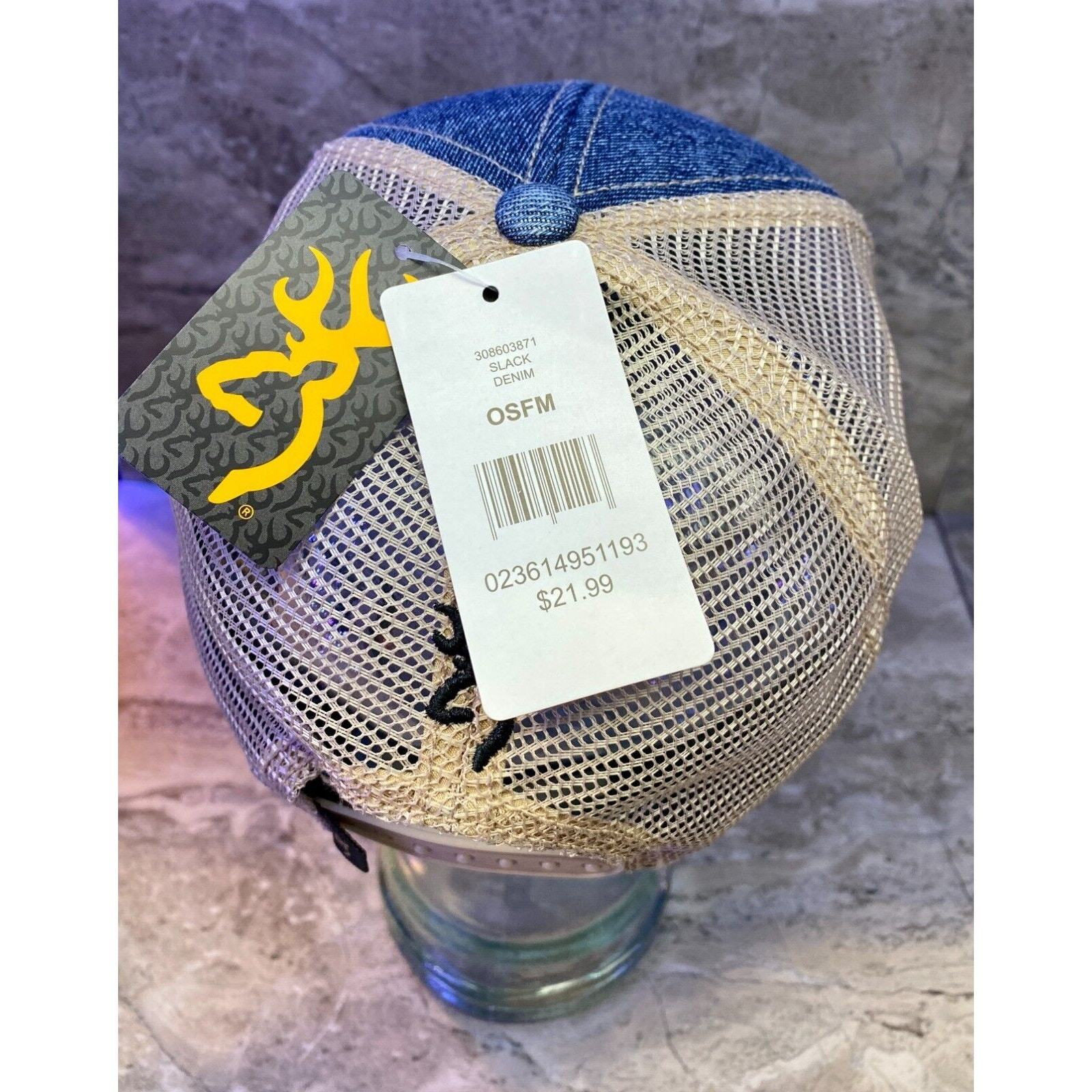 Browning Slack Denim Men's Snap Back Adjustable Hat One Size | eBay