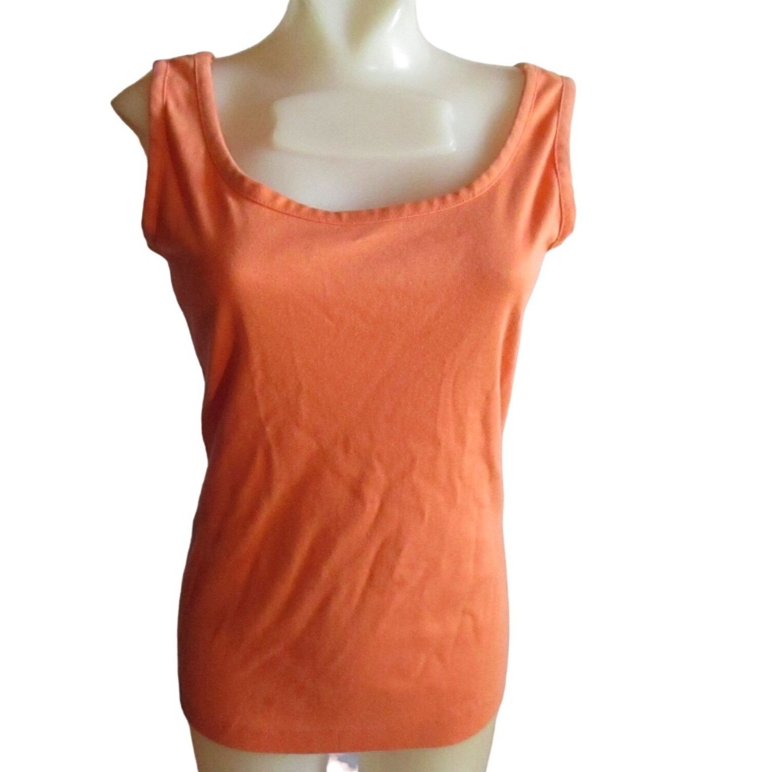 Vintage Single Stitch Tank Top Orange 1970's Womens S… - Gem