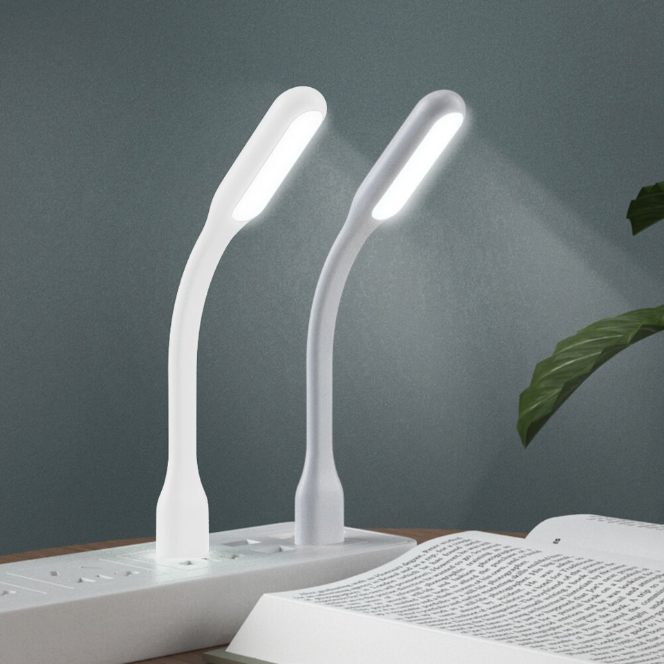 Mini USB LED Flexible Bendable Light Lamp for PC, Laptop, Power White ...