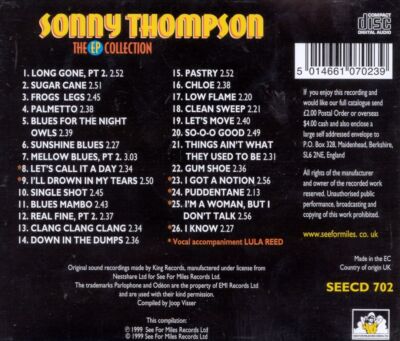 SONNY THOMPSON EP COLLECTION NEW CD 5014661070239| eBay