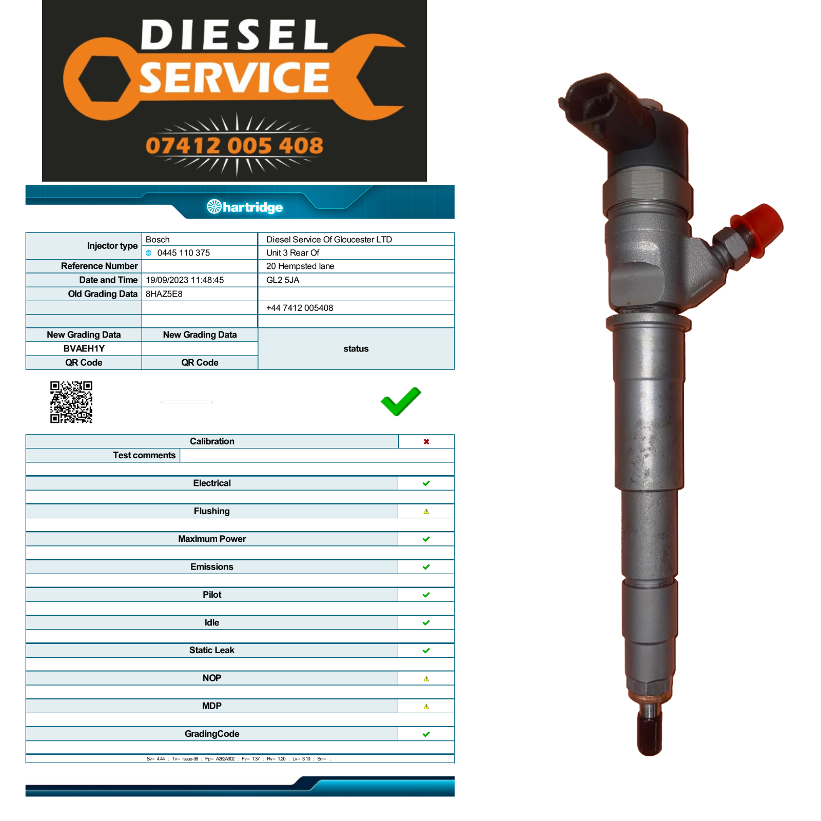 0445110375 Vauxhall Vivaro Primastar Traffic 2.0 2.3 M9R M9T Diesel ...