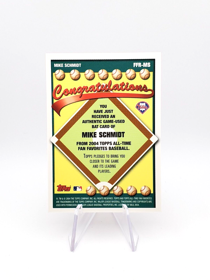 2004 Topps Fan Favorites #FFR-MS Games Used Bat Relic Mike Schmidt | eBay