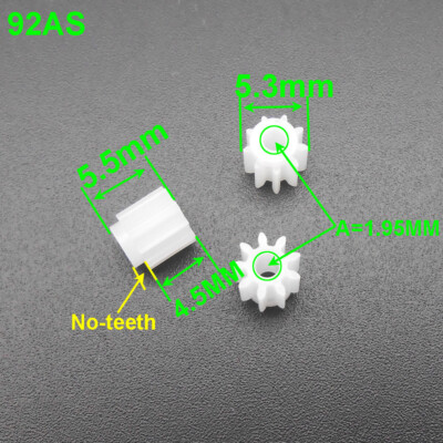 0.5M 0.5 Modulus Spur Gear Aperture 2mm 1.95mm 9T 9 Teeth 1mm Shoulder ...