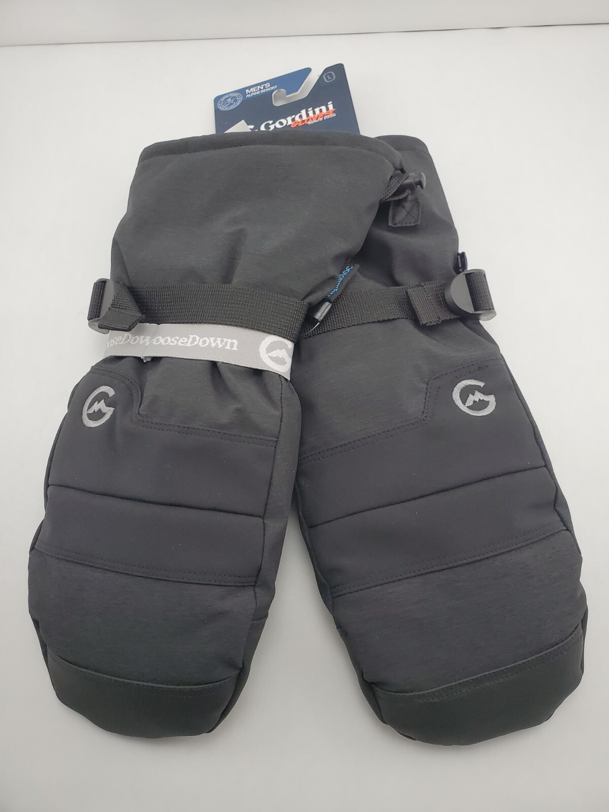 Gordini Mens Size Large Mittens Black Goose Down Gauntlet AquaBloc ...