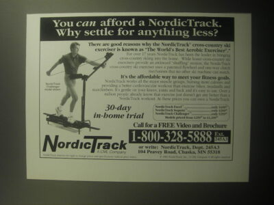 1993 NordicTrack Exercise Machine Ad - You can afford a NordicTrack ...