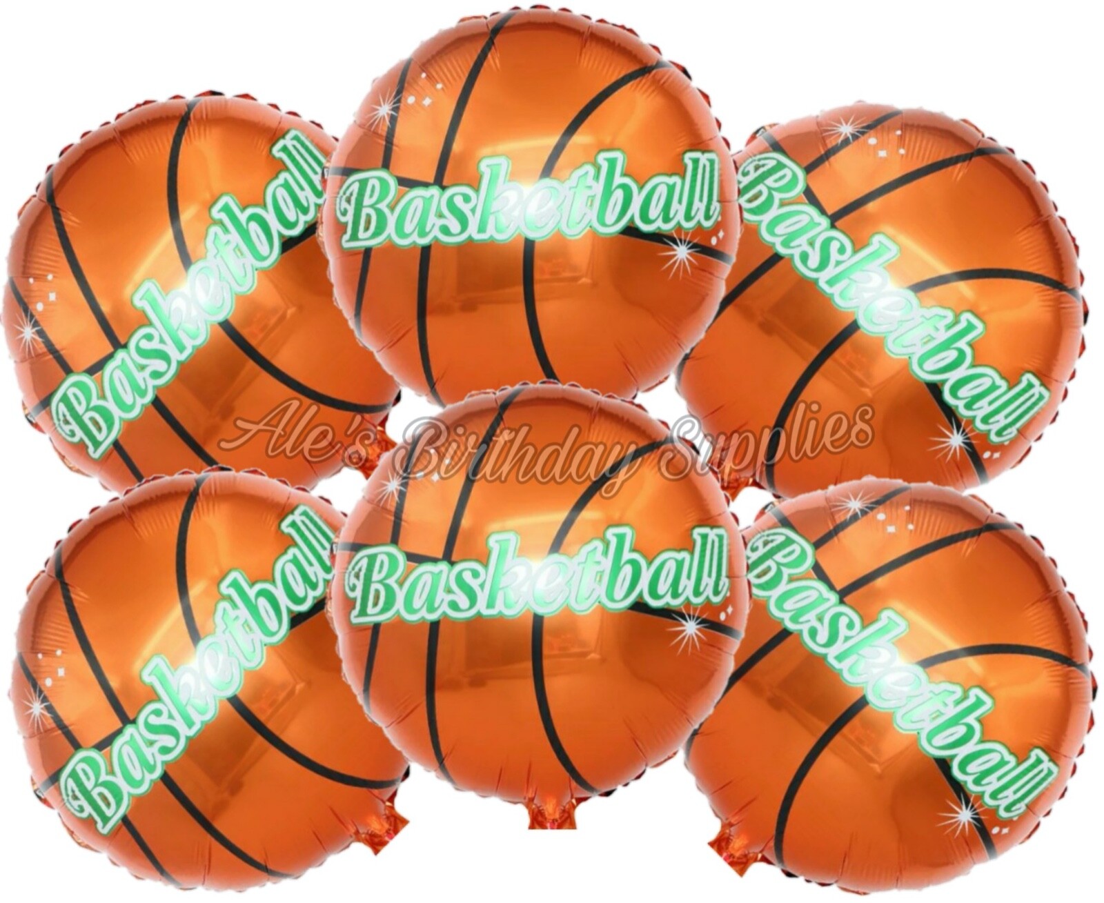 Set of 6 Basketball Sports Balloons Party Birthday Supplies | eBay