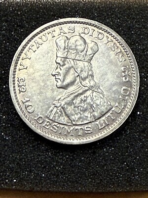 Lithuania, 1936 Silver 10 Litai Coin | eBay