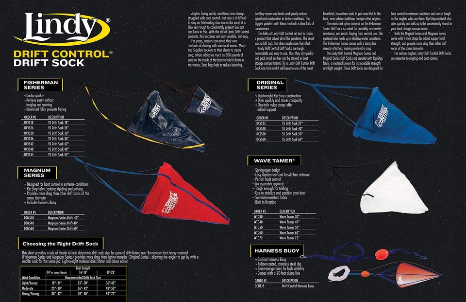 Unisex Adult Modern Fishing Boat Drift Sock, Fisherman Series, 54 US ...