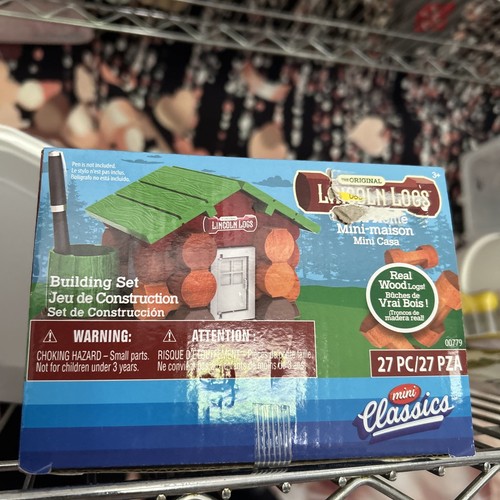 Original Lincoln Logs Mini Home 27 PC Building Set Mini Classics Real ...