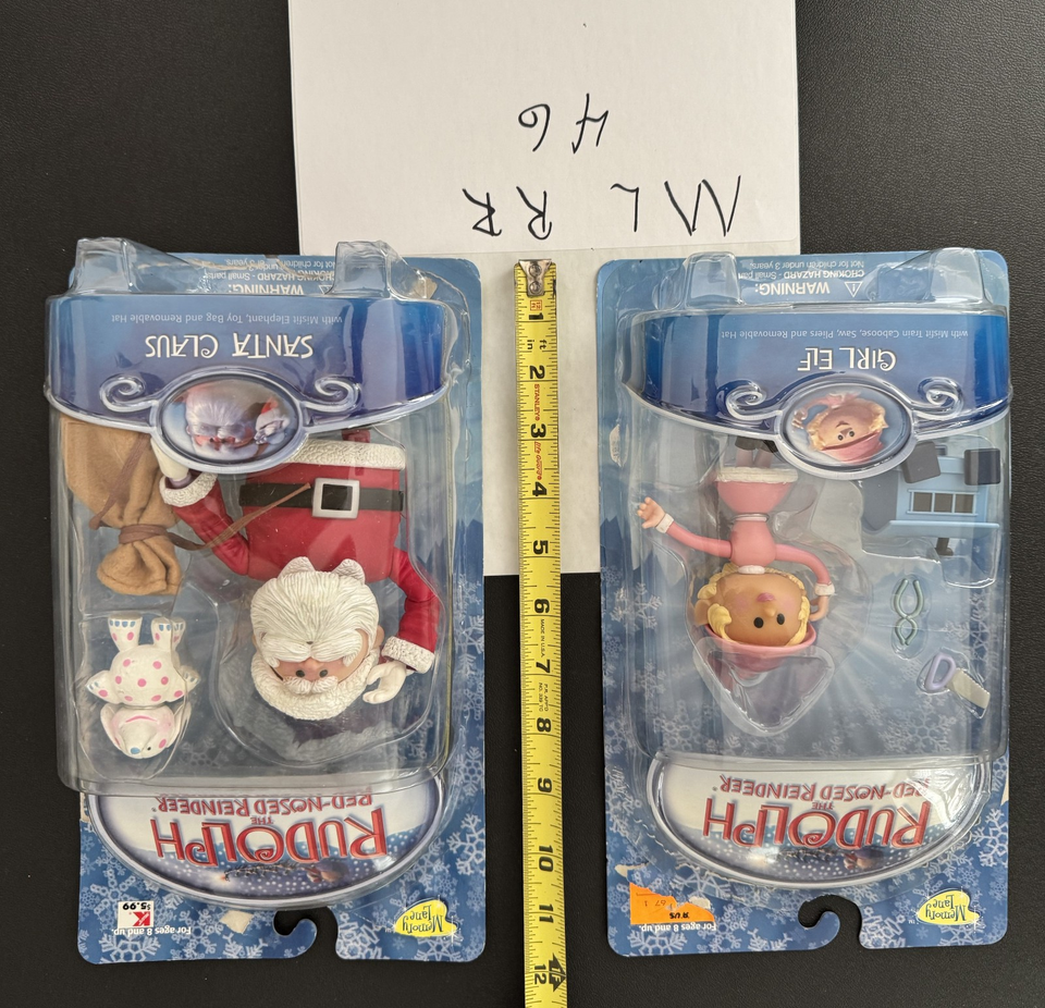 Rudolph Reindeer Choir Girl Elf / Fat Santa Clause Lot 46 Memory Lane ...