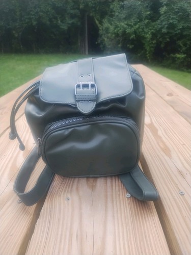 Wild Fable 9" Army Olive Green Backpack Purse Mini Flap Faux Leather | eBay