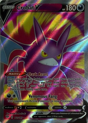 Pokemon TCG Crobat V 182/189 Darkness Ablaze | eBay