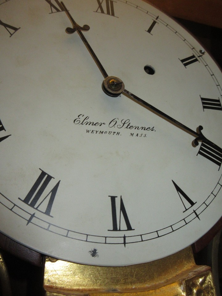 Banjo Wall Clock ELMER STENNES WEYMOUTH MASS Presentation Model Circa ...