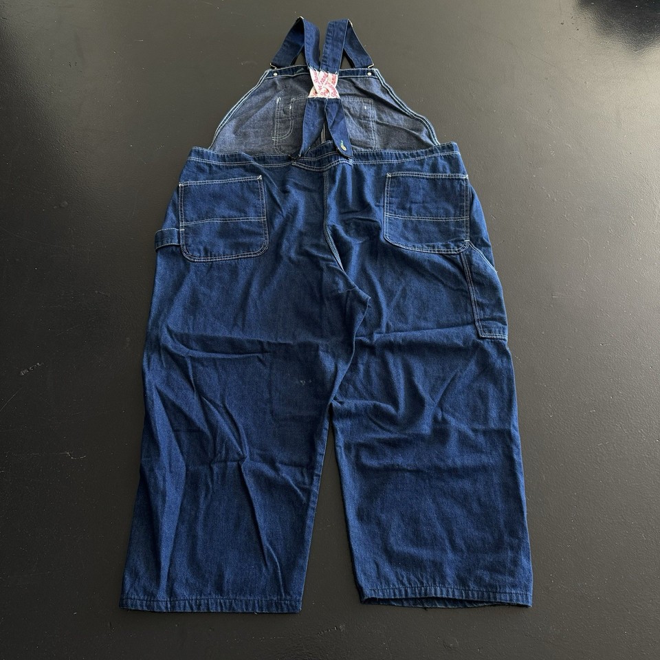 Pointer Brand Vintage Low Back Overall Bibs Made USA 52x30 Blue Denim ...