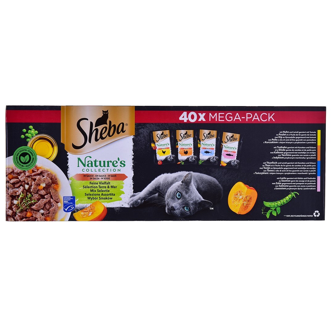 Sheba Cat Breed Sheba Fine Flakes Wet Adult Cat Food Poultry In Jelly