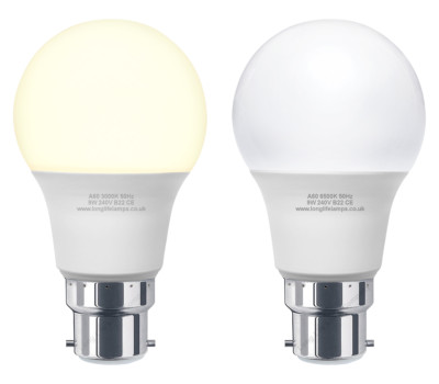 9W GLS LED Light Bulb B22 9W = 90W Warm or Cool White A60 Bulb 806 ...