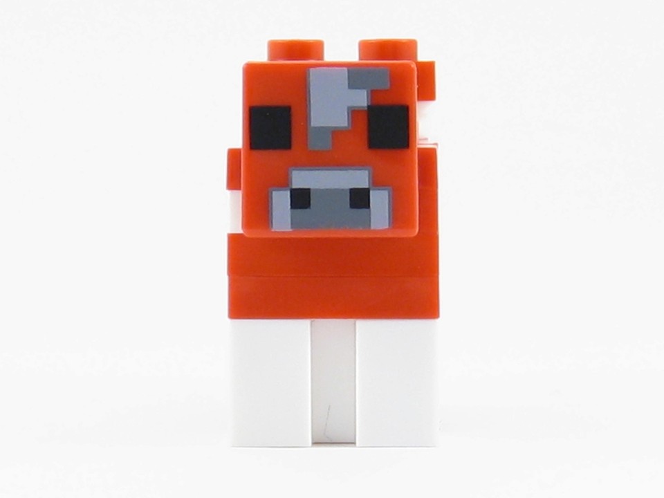 LEGO Minecraft Red White Cow Mooshroom Minifigure Farm Animal Mini Fig ...
