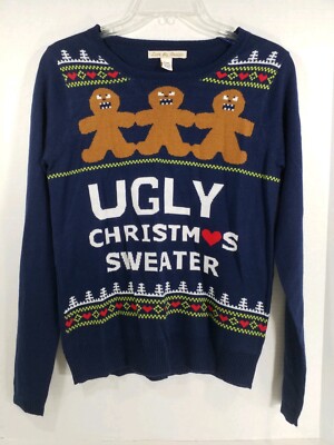 Love By Design Ugly Christmas Sweater Angry Gingerbread Man Size Small ...