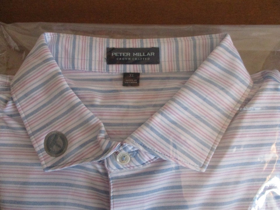 Scotty Cameron Peter Millar Performance Jersy 7 Point Crown Polo XL Channel Blue | eBay