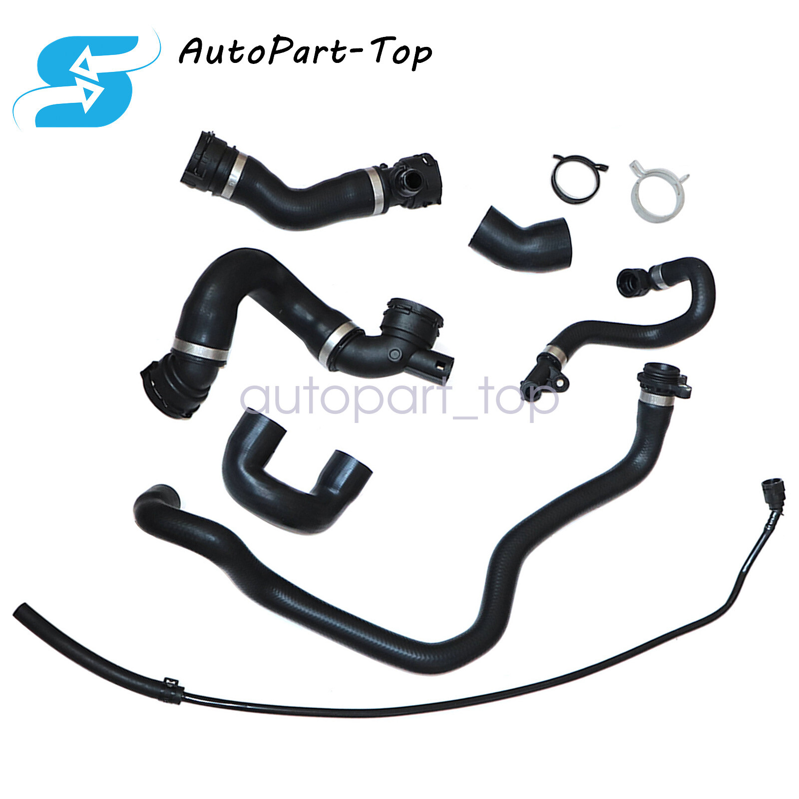 Radiator Coolant Water Hose Pipe Kit (7 Hoses) for BMW E90 128i 328i ...