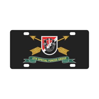 License Plate - Army - 6th Special Forces Group - Flash w Br - Ribbon X ...