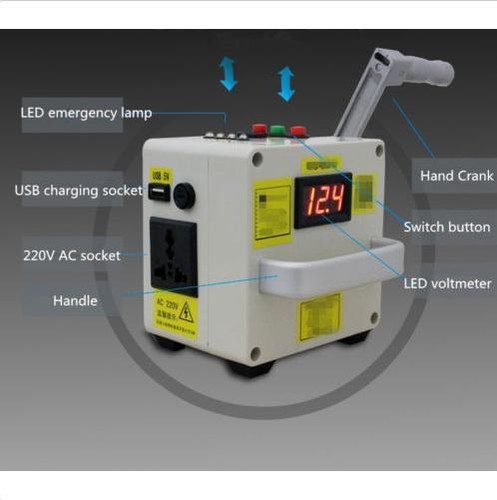 220V small-scale Hand Crank Generator Portable Power Supply Emergency ...