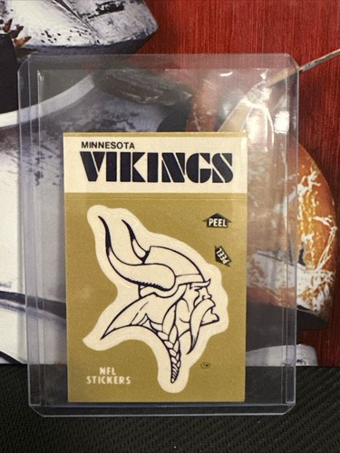 1982 Fleer NFL Team Action Logo/ Schedule Sticker ~ Minnesota Vikings ...