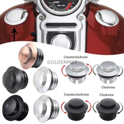 Motorcycle Pop Up Tank Gas Cap Vented Flush Mount Fuel Filler Cap Fit ...