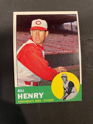 1963 TOPPS #378 BILL HENRY CINCINNATI REDS BASEBALL CARD NM/MT | eBay