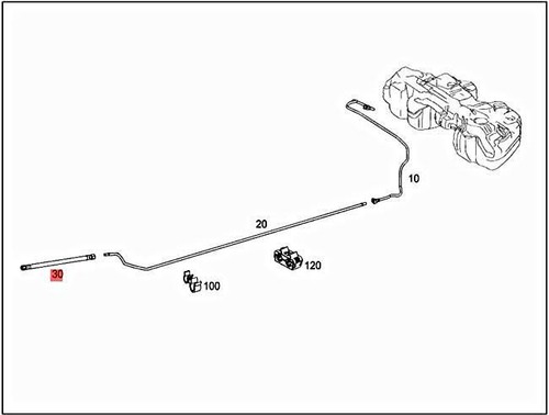 Genuine MERCEDES A205 C205 C238 C253 S205 S213 W205 W213 Fuel hose ...