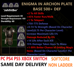 PC PS4 PS5 XBOX SWITCH Enigma Archon 500+ base Diablo 2 Resurrected ...