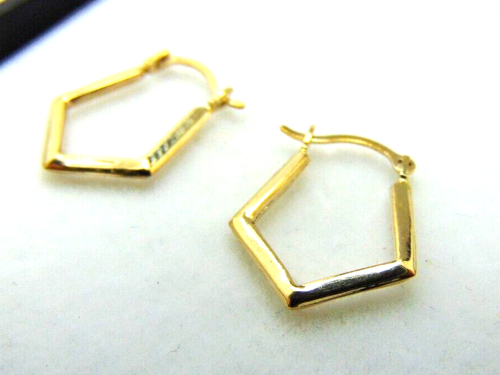 9ct Gold Small Fancy Creoles Earrings ER430/1375 | eBay UK
