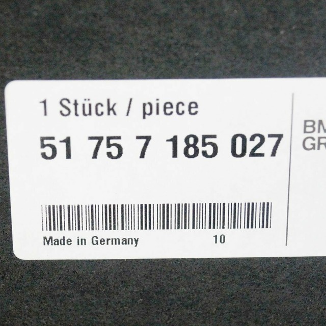 OEM BMW 5 F10 Underfloor Coating Center 51757185027 Genuine for sale ...