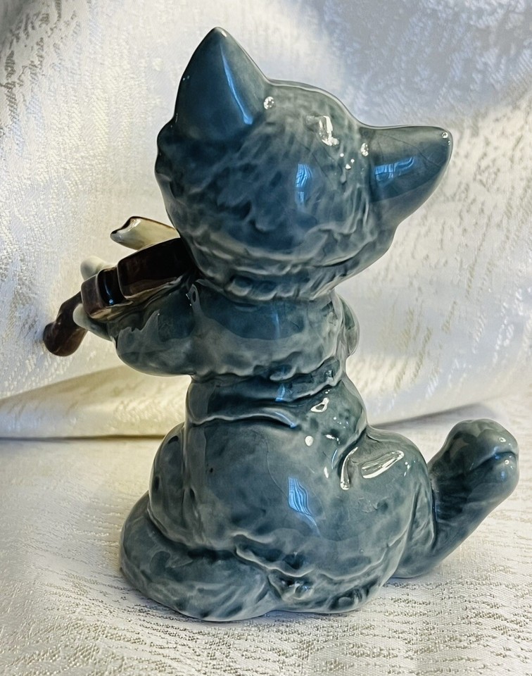 Vintage Goebel Cat Playing Violin Fiddle Porcelain Figurine #33132 | eBay