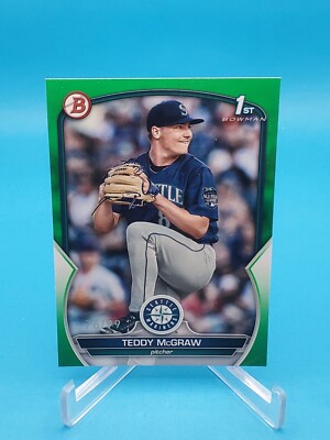 Teddy McGraw 2023 Bowman Draft #BD-73 1st Bowman Green Paper 76/99 ...