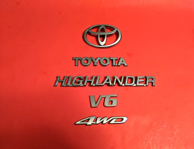 2001-2007 TOYOTA HIGHLANDER V6 4WD REAR EMBLEM LOGO BADGE SYMBOL OEM | eBay