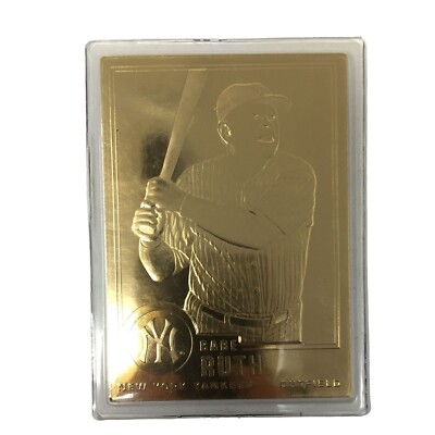 Vintage Collectible Babe Ruth New York Yankees Gold Baseball Card | eBay