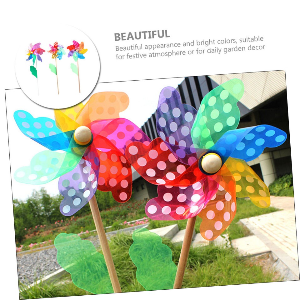 3 Pcs Handheld Pinwheel Garden Decor Toddler Pinwheels Toy Kids Toys ...