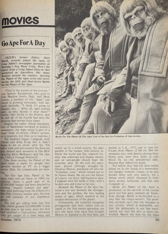 Creem Magazine October 1973 Pink Floyd, Van Morrison, New York Dolls ...