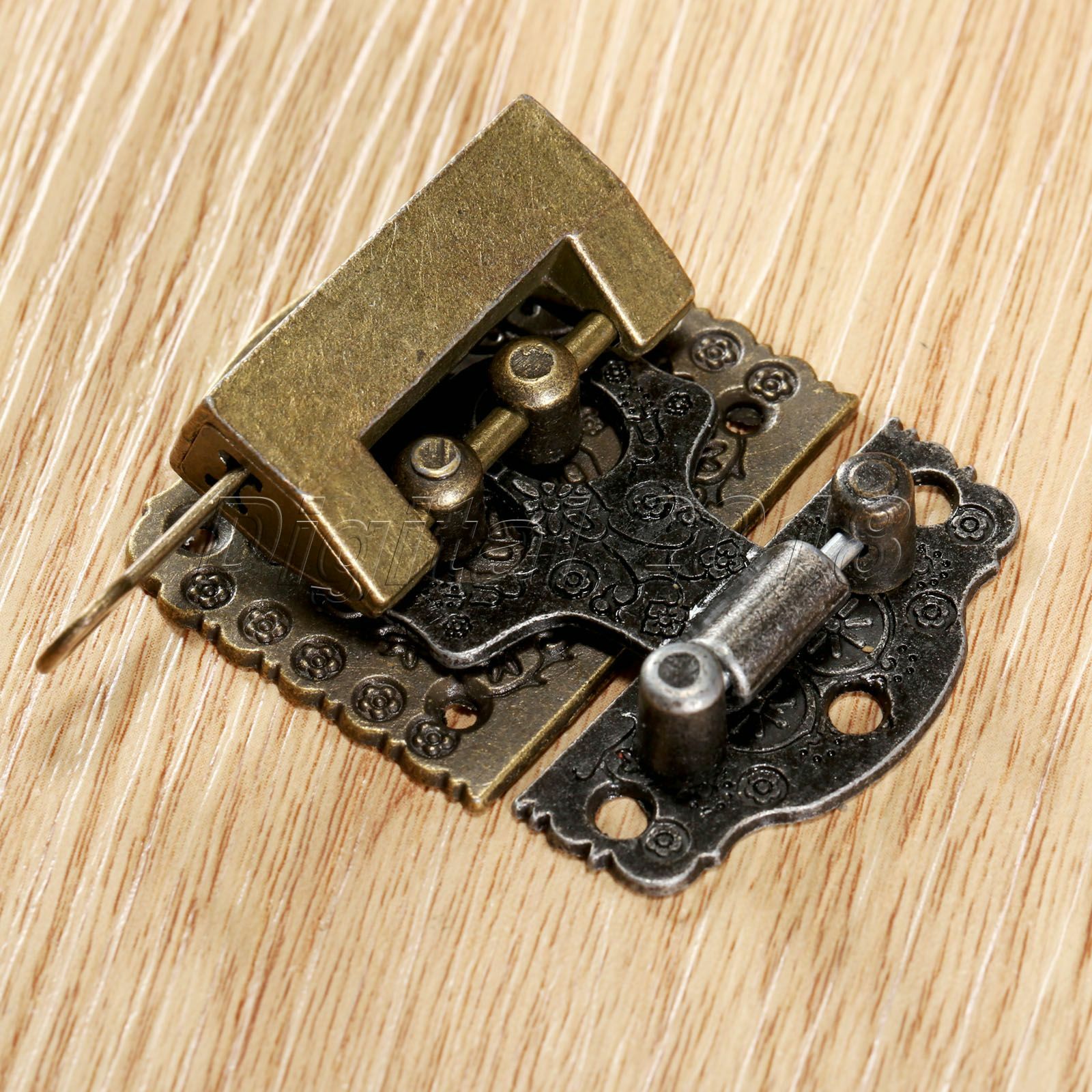 Vintage Chinese Jewelry Box Cabinet Chest Wood Case Latch Hasp & Retro ...