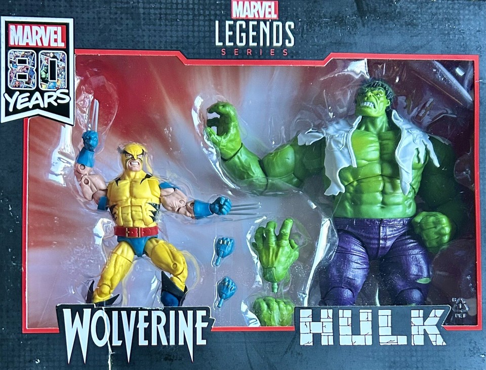 Marvel Legends WOLVERINE & HULK EXCLUSIVE FIGURE SET Marvel 80th ...